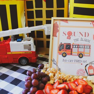 Firetruck Themed Birthday Party *DIGITAL FILE* Printables - DIY ...