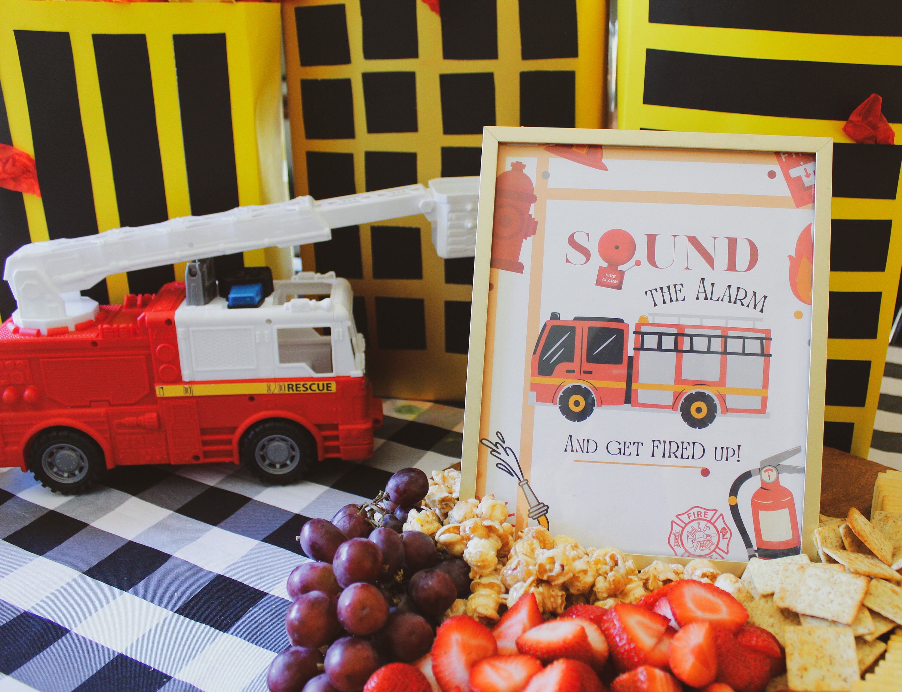 Firetruck Themed Birthday Party *DIGITAL FILE* Printables - DIY ...