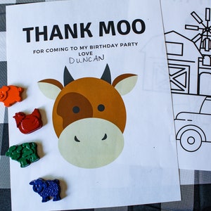 Farm Themed Coloring Pages | Party Favors for Barnyard Birthday Party ...