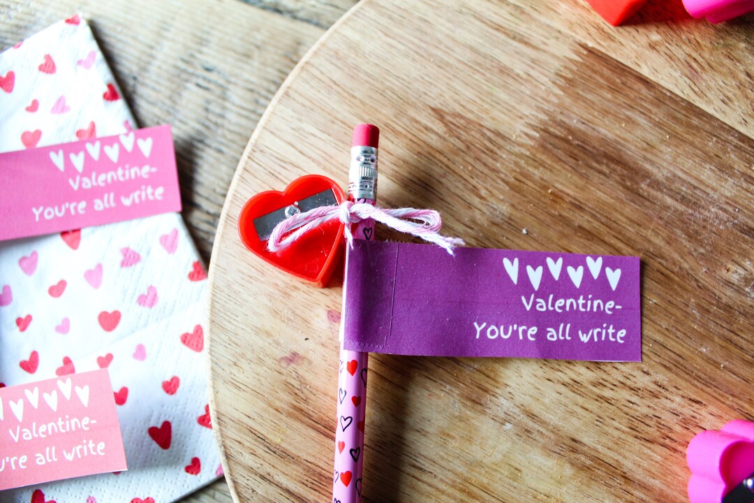 Valentine, You're All Write *DIGITAL FILE* Printable Valentine Gift ...