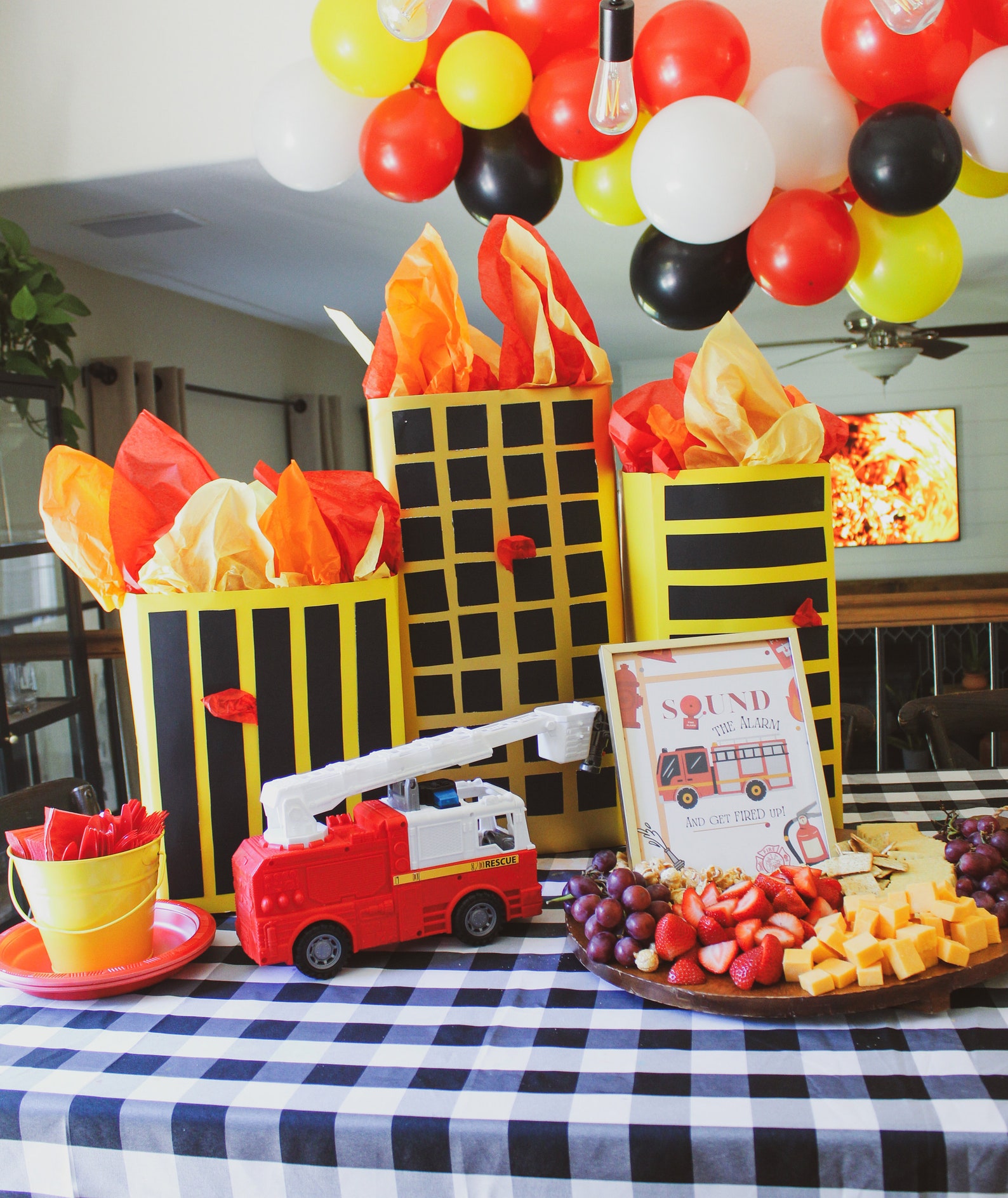Firetruck Themed Birthday Party *DIGITAL FILE* Printables - DIY ...