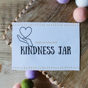 Kindness Jar Label DIGITAL FILE | Classroom Reward Jar | Sibling Reward ...