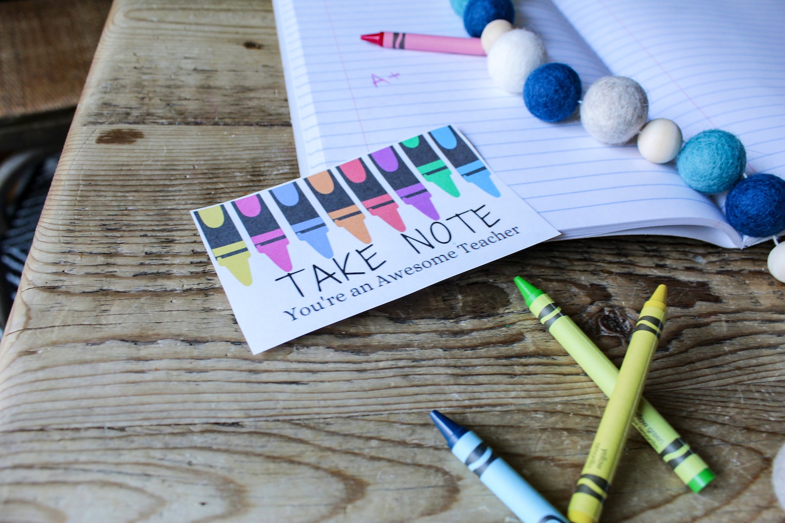 Take Note You're an Awesome Teacher Gift Tag DIGITAL - Etsy