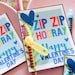 Zip Zip Hooray Valentine Printable Cards DIGITAL FILE Valentine's Day ...