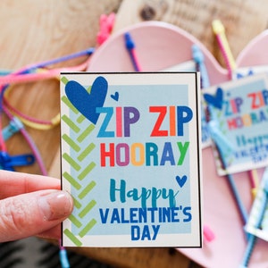 Zip Zip Hooray Valentine Printable Cards *DIGITAL FILE*| Valentine's ...
