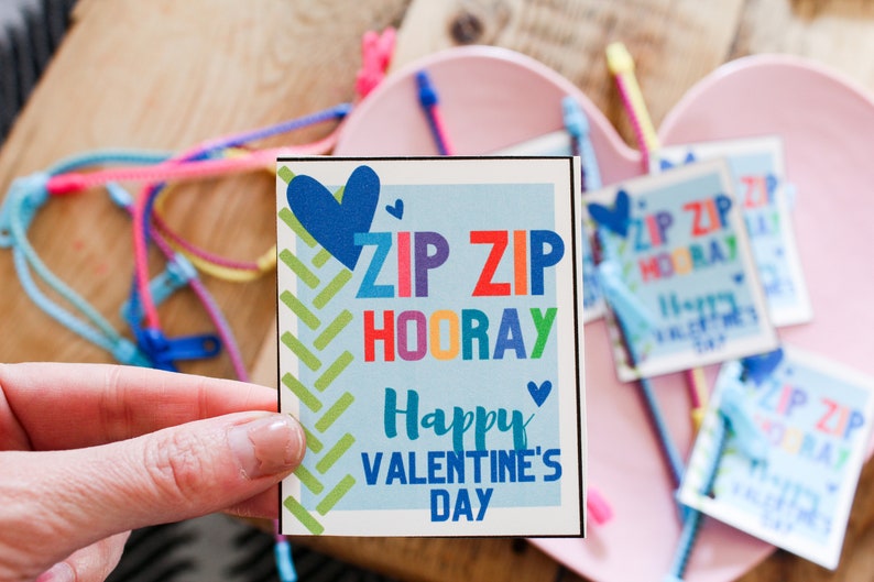 Zip Zip Hooray Valentine Printable Cards *DIGITAL FILE*| Valentine's ...