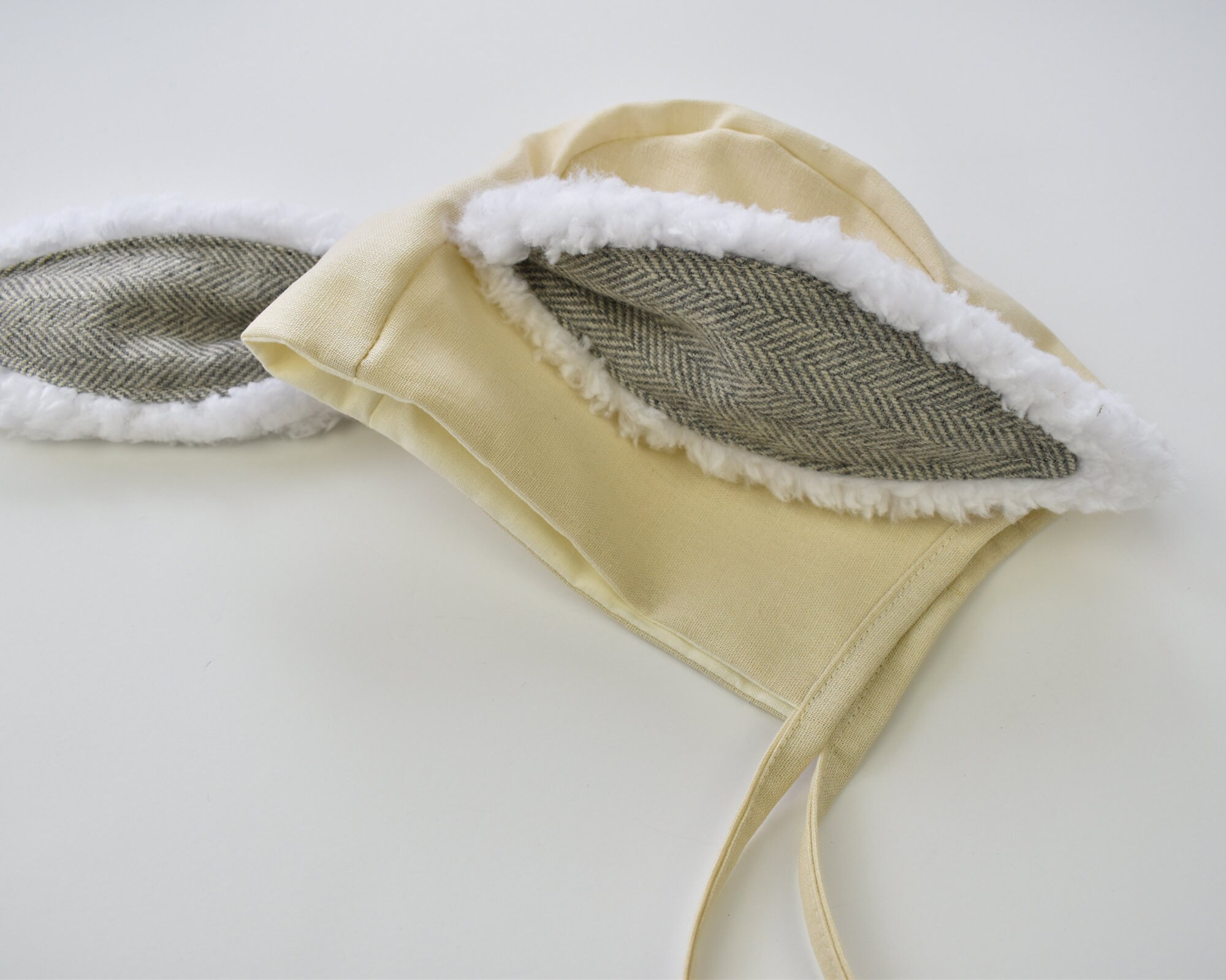 Bunny Ear Baby Bonnet Fluffy Rabbit Ears Hat Baby Bonnet | Etsy