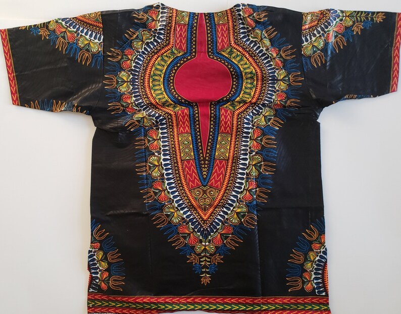 Delitak Unisex Dashiki, Black and Red - Etsy