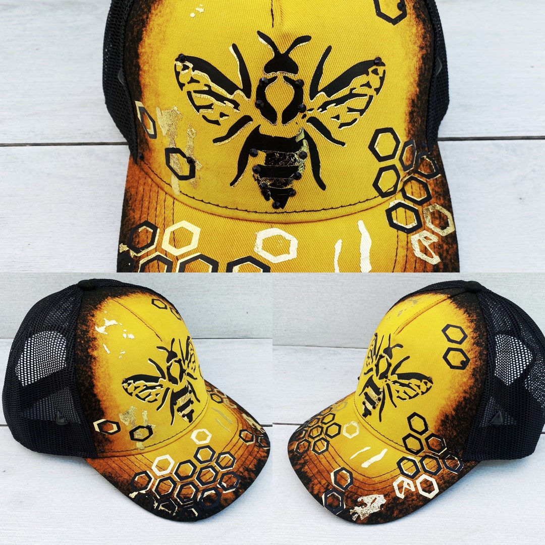 Hand Dyed X Yellow X Foil With Matte Honey Bae Snapback Cap - Etsy