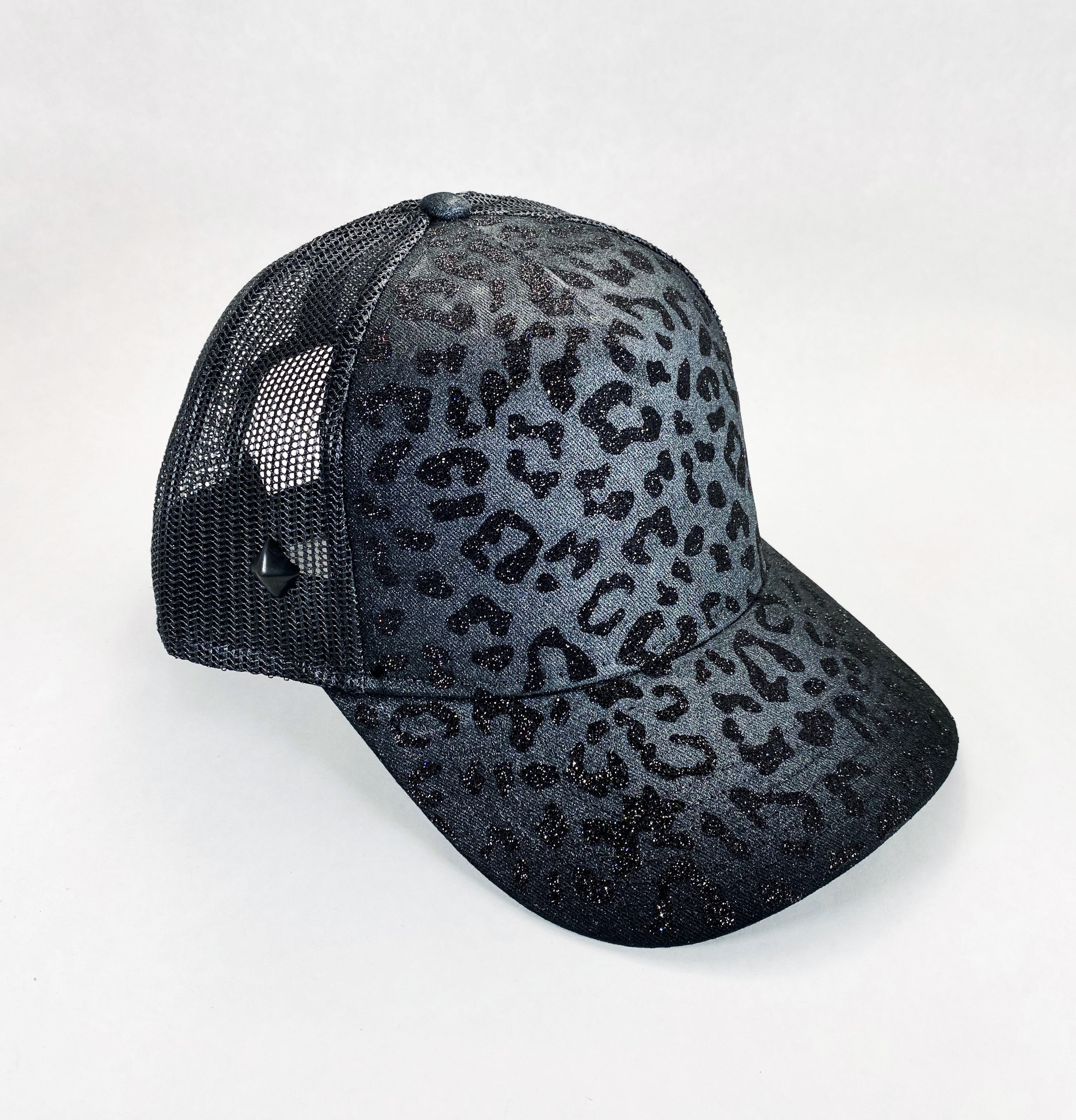 Black Leopard Print Snapback Hat - Etsy