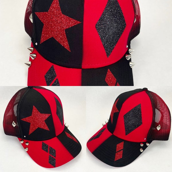 Harley quinn hat - Etsy