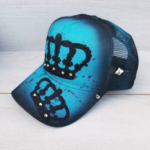 Teal Queen Crown Snapback Hat Cap - Etsy