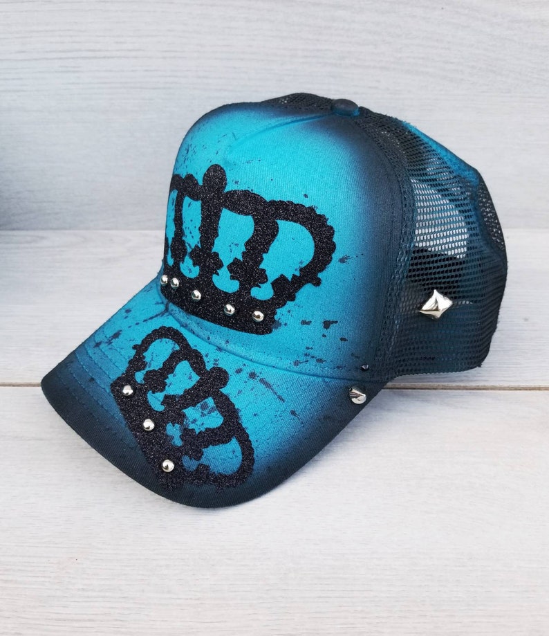 Teal Queen Crown Snapback Hat Cap - Etsy