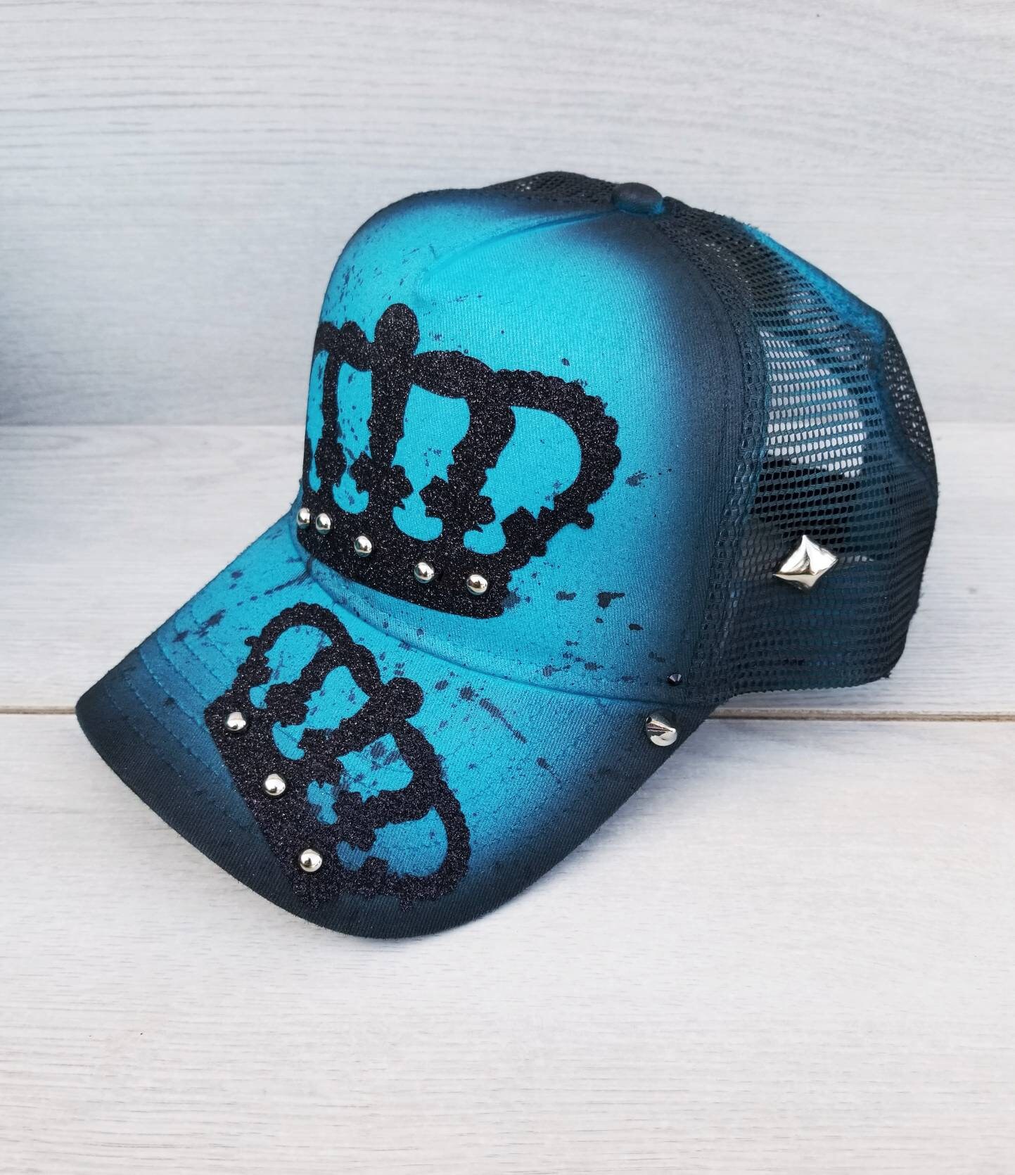 Teal Queen Crown Snapback Hat Cap - Etsy