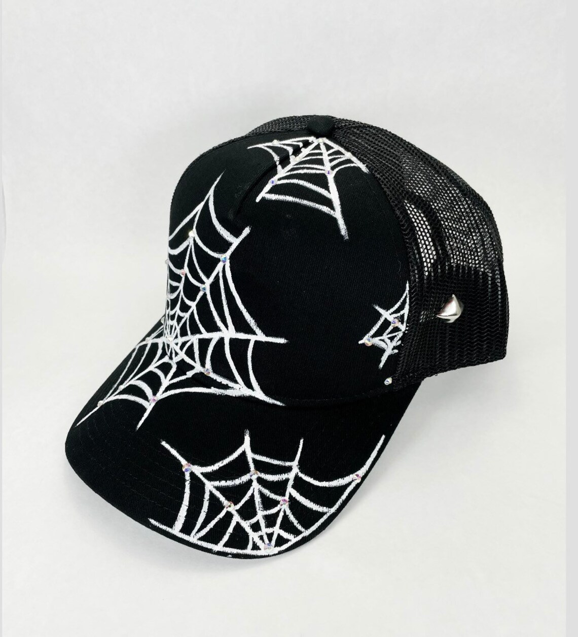Crystal Spider Web Snapback Hat - Etsy