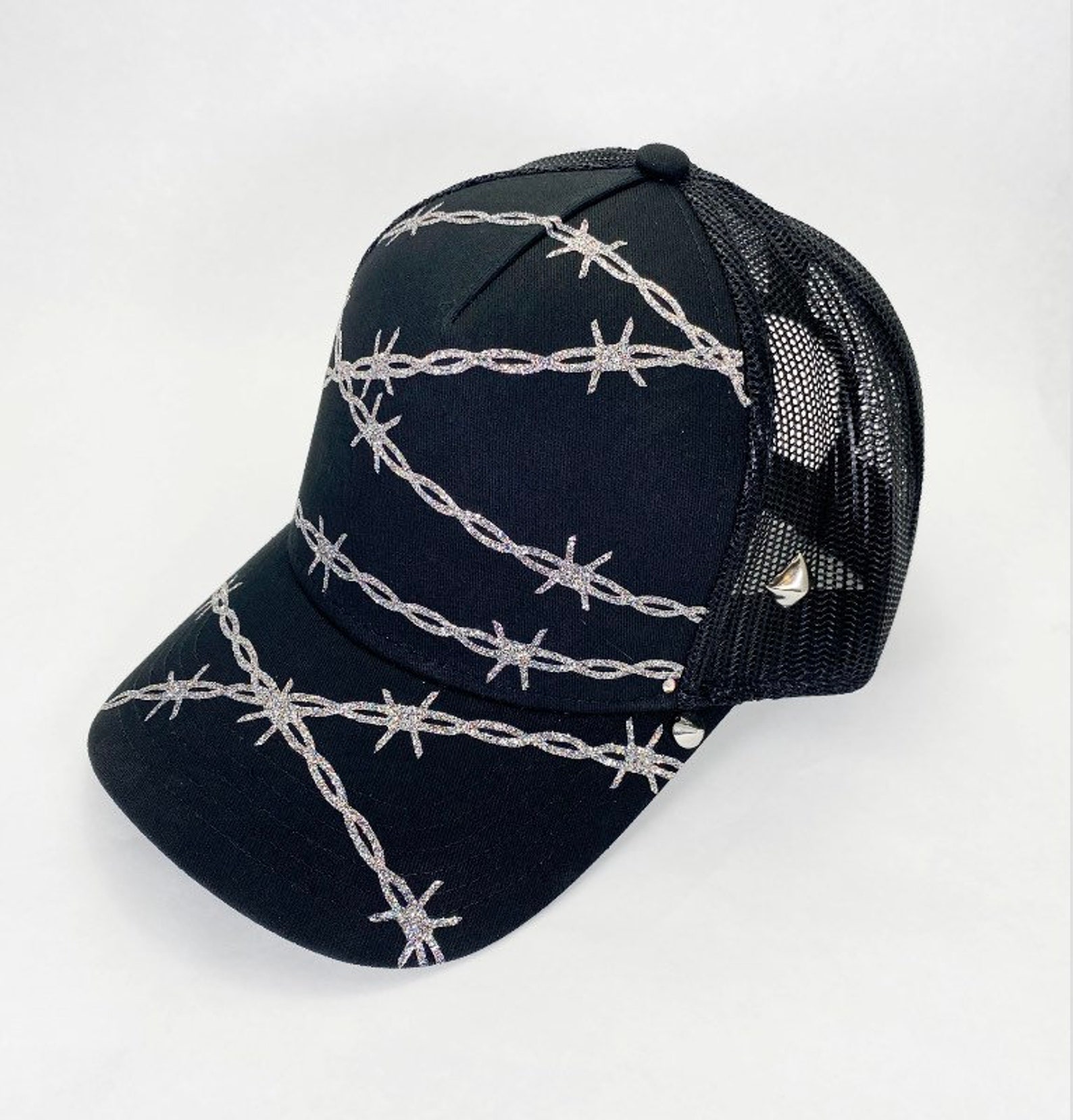 Barbed Wire Print Snapback Hat - Etsy