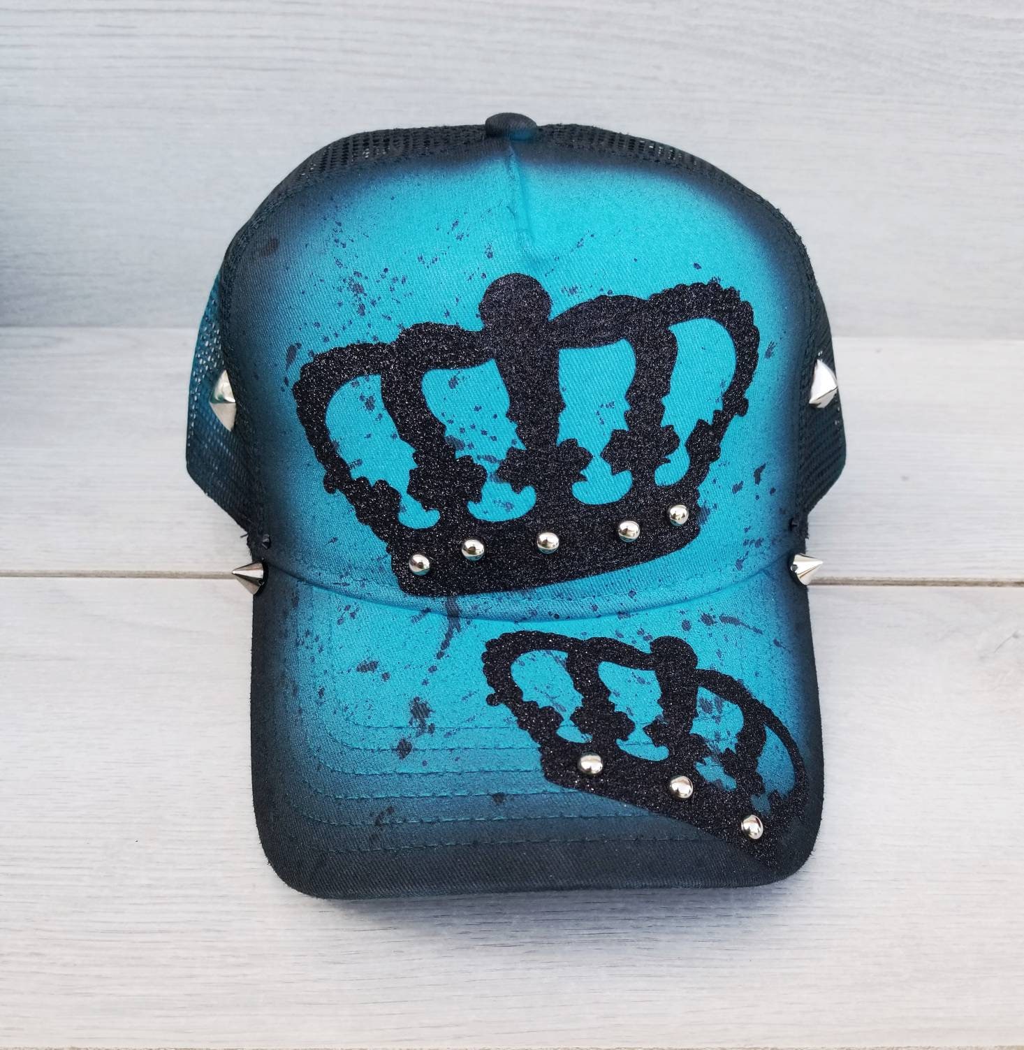 Teal Queen Crown Snapback Hat Cap - Etsy