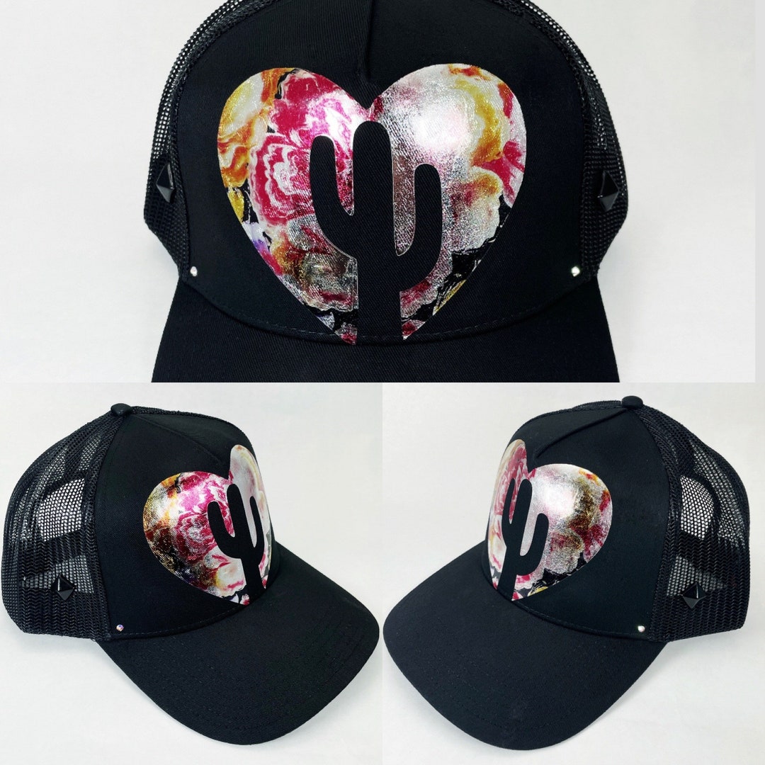 Rose Foil Saguaro Silhouette Snapback Hat - Etsy