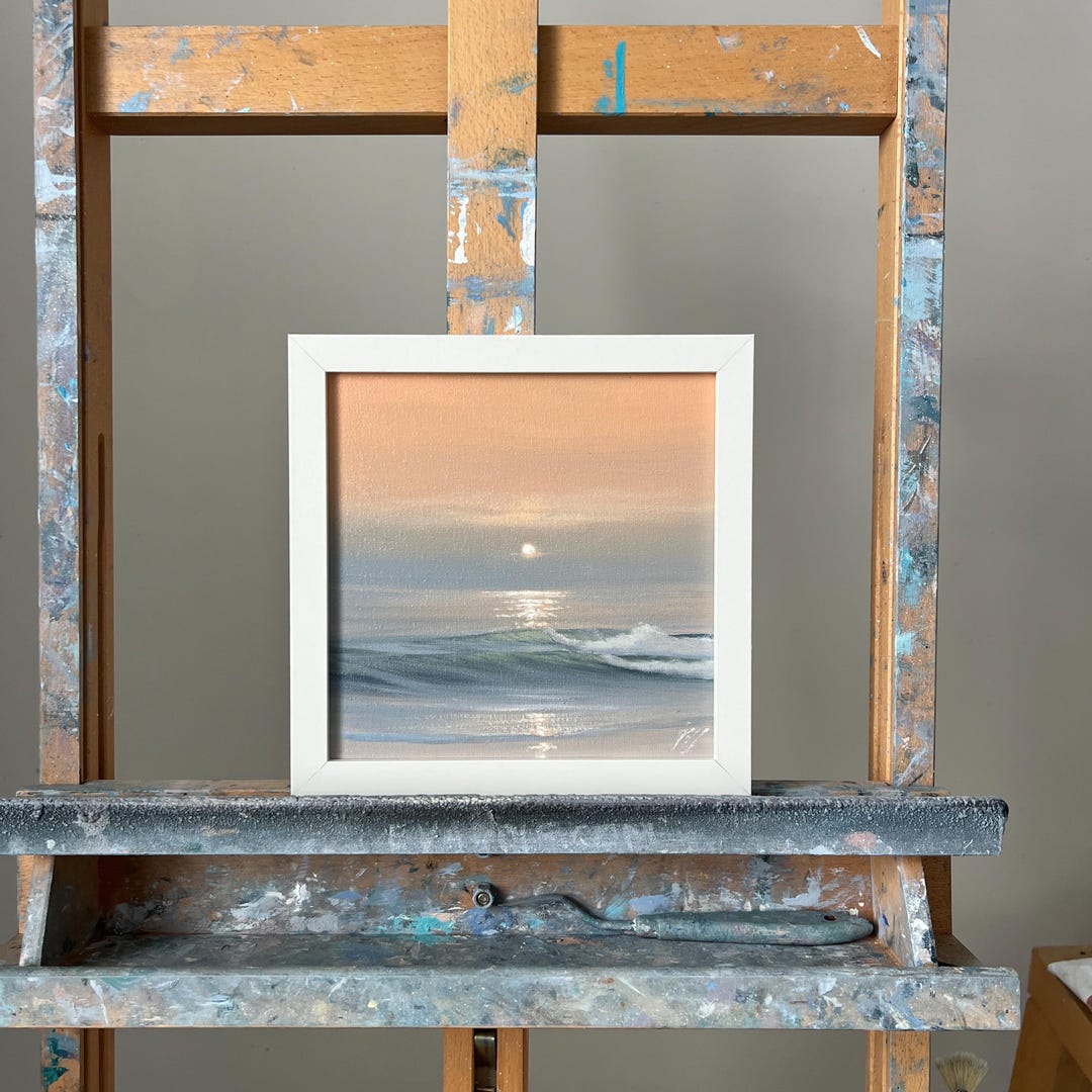 Ember Light - Original Coastal Sunset Painting - Etsy