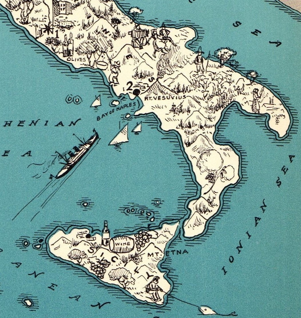 1930s map of italy