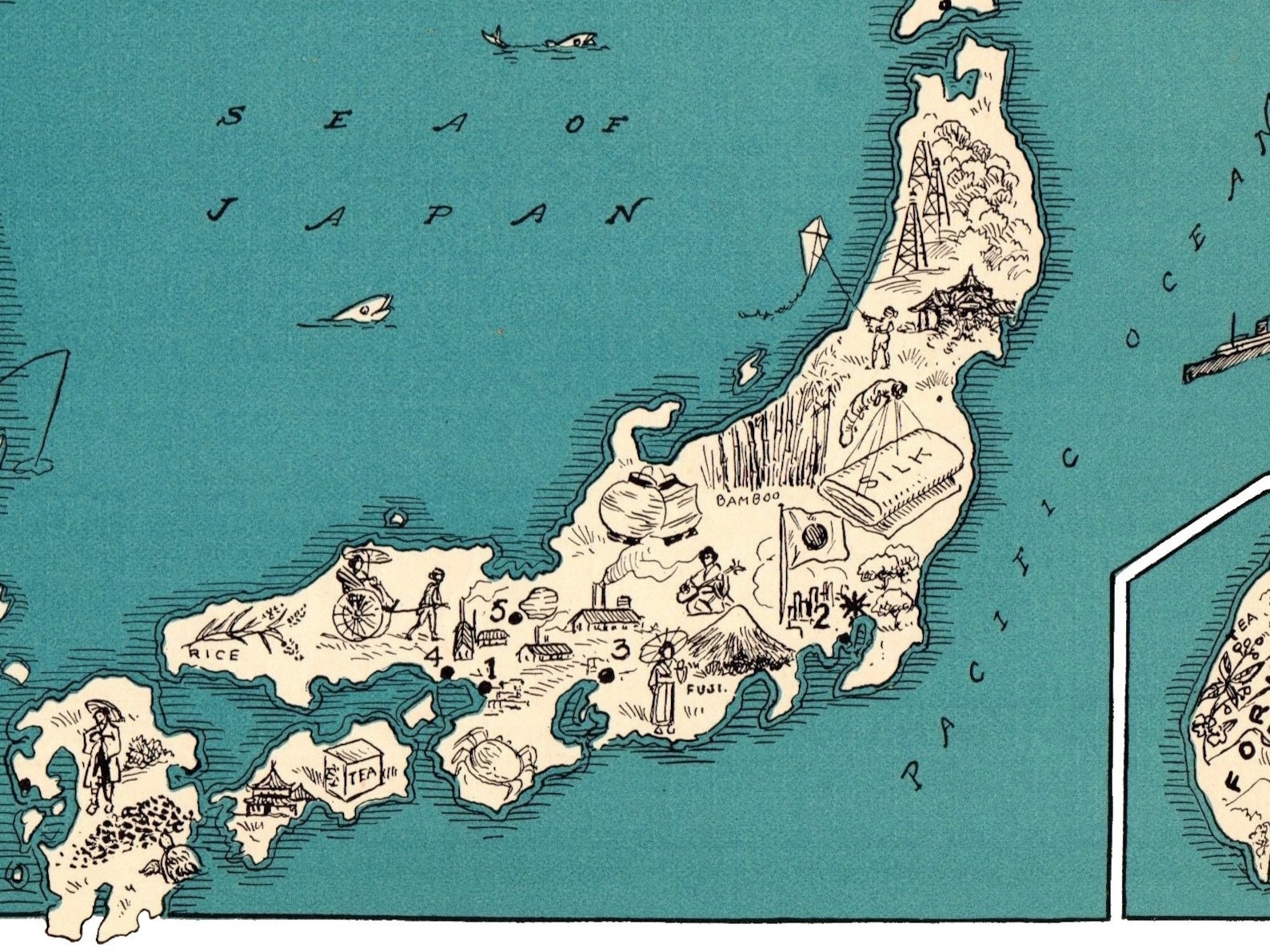 1930's Animated JAPAN and KOREA Map RARE Map of Japan | Etsy