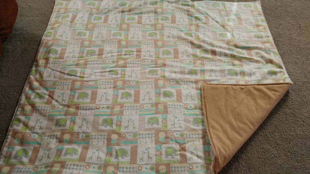 ABC Blanket in Greens and Tans. - Etsy