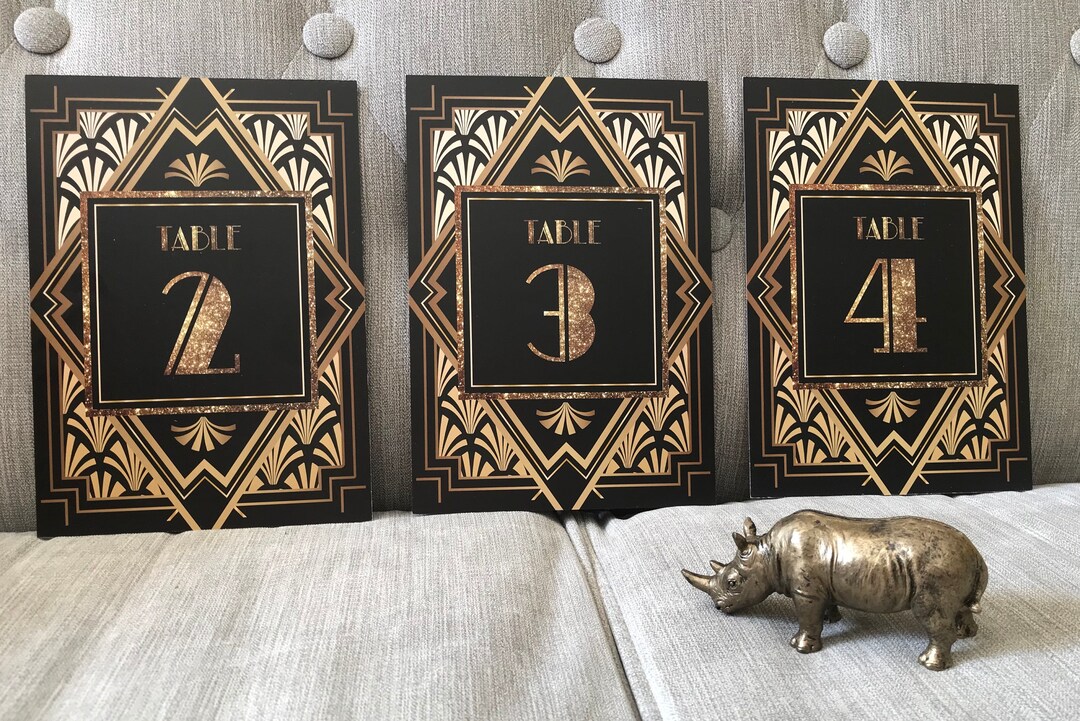 Art Deco Style Table Numbers. A5 or A6 Size. - Etsy