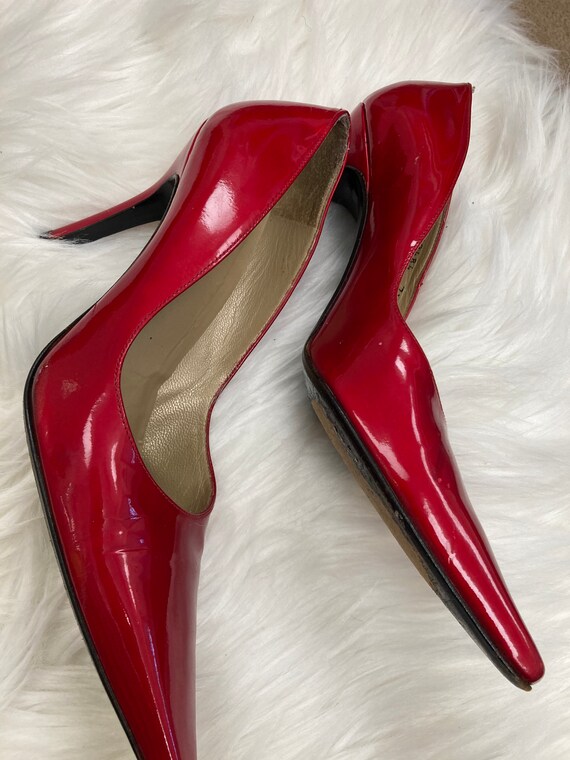 Stuart Weitzman candy red pointy toe pumps. These pum… - Gem