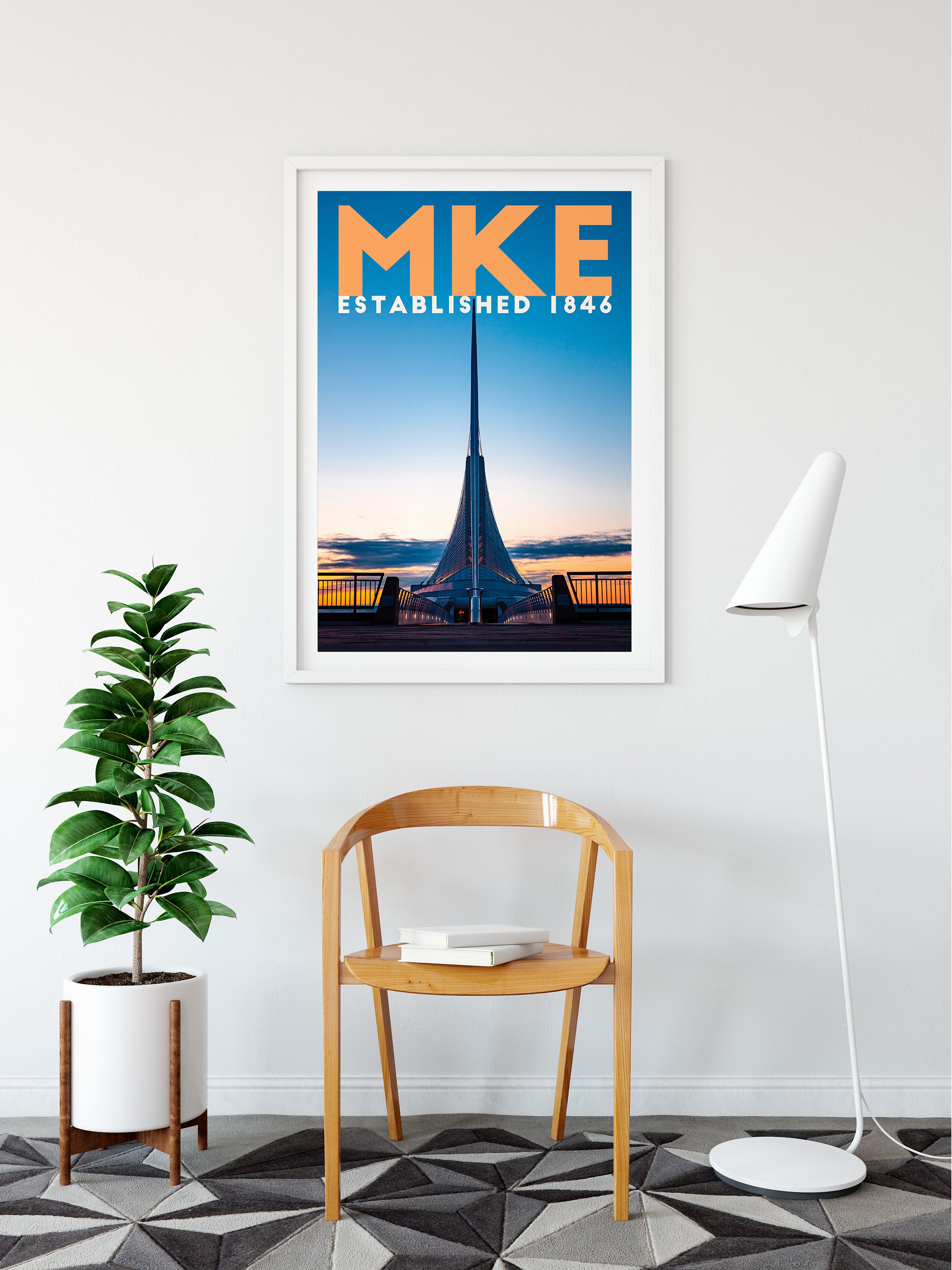 MKE Poster Series: Milwaukee Art Museum Symmetry Sunrise | Etsy