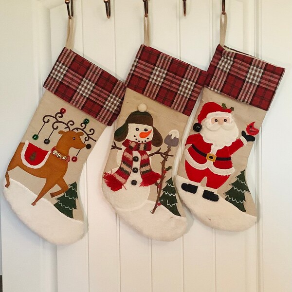 Snowman Stockings - Etsy