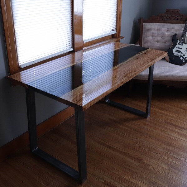 Red Oak Epoxy Table - Etsy