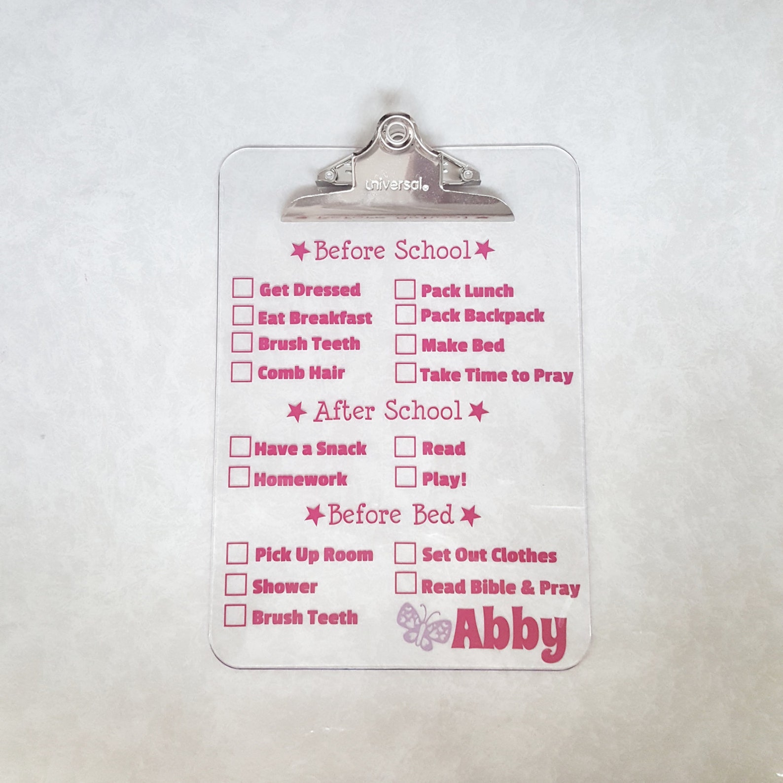 Chore Chart - Personalized Chore Chart Clipboard - Personalized Gift ...