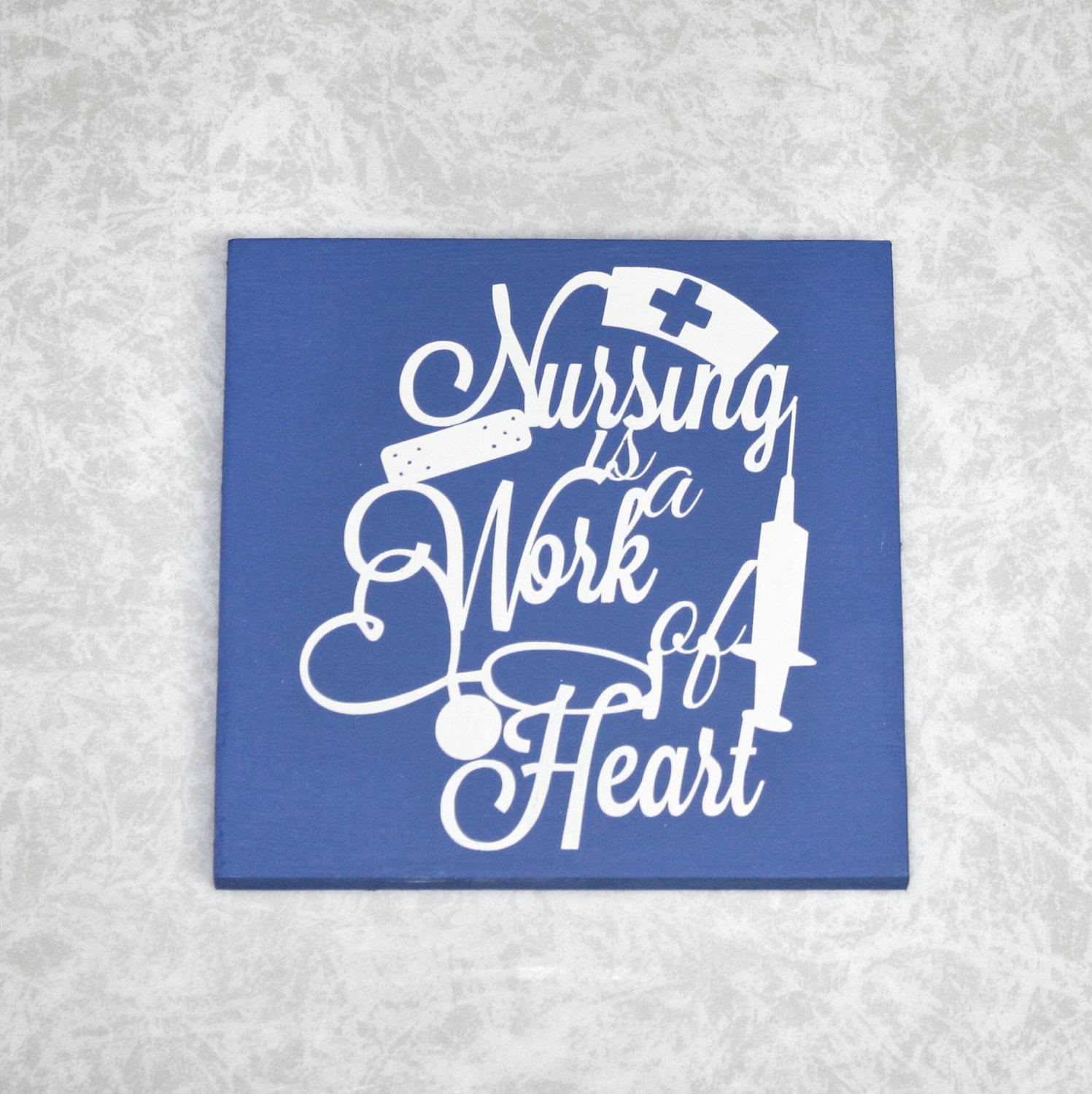 Nursing is a Work of Heart Nursing Sign School Nurse - Etsy
