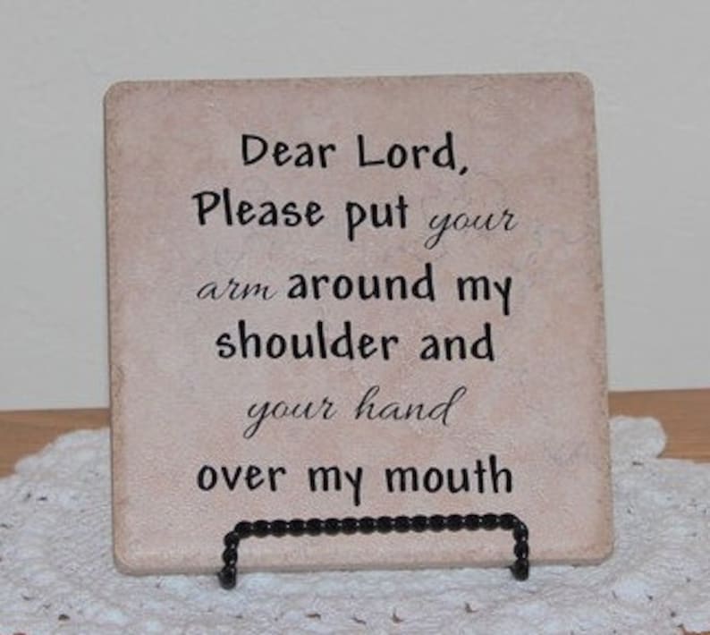 Dear Lord Please Tile, Decorative Tile, Vinyl Sayings, Vinyl Sign, Tile ...