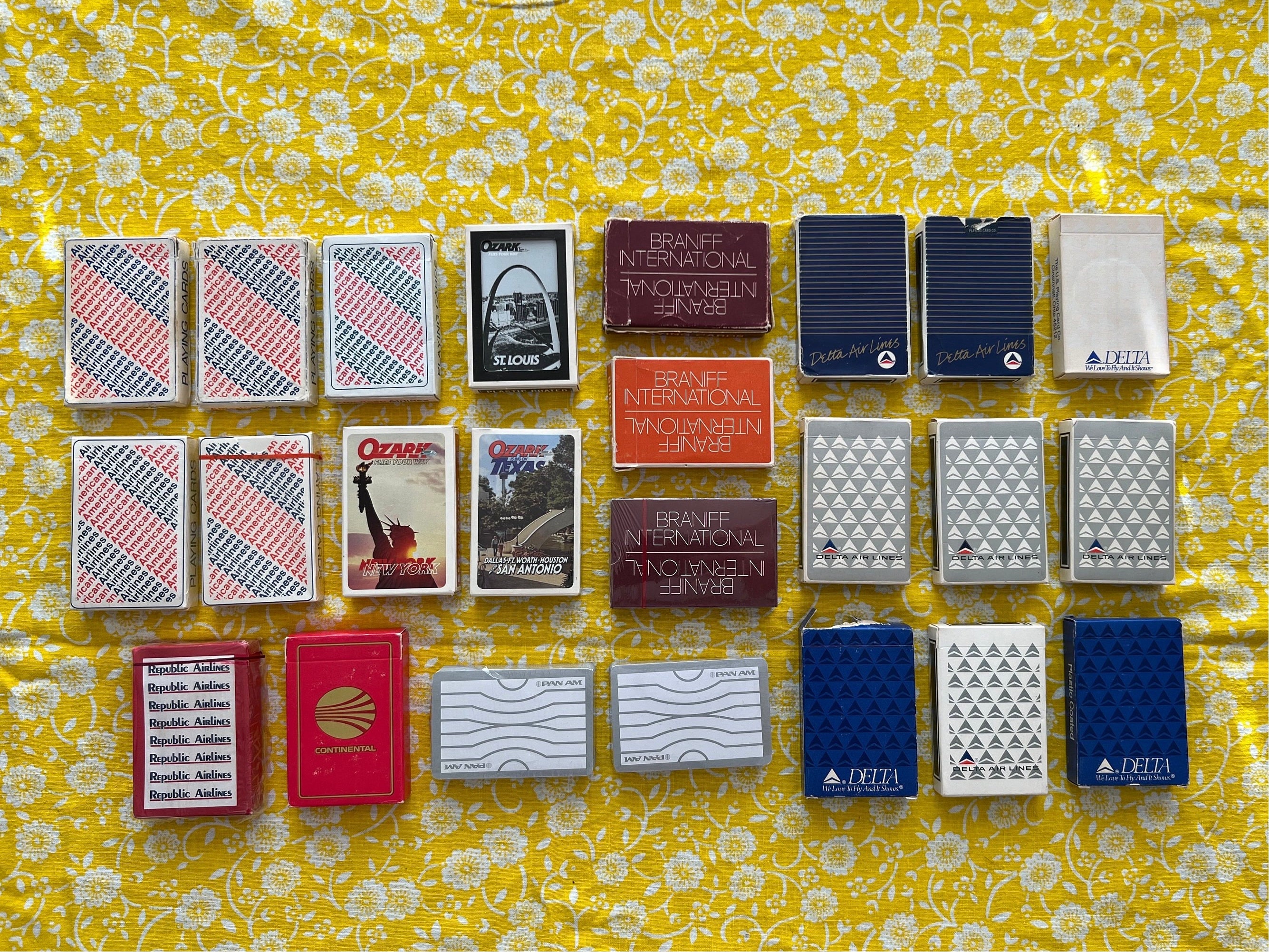 Vintage // Airline Playing Card Decks - Etsy