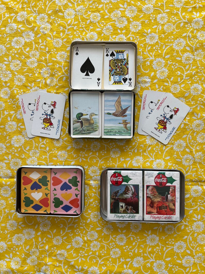 Vintage // Double Deck Playing Cards - Etsy