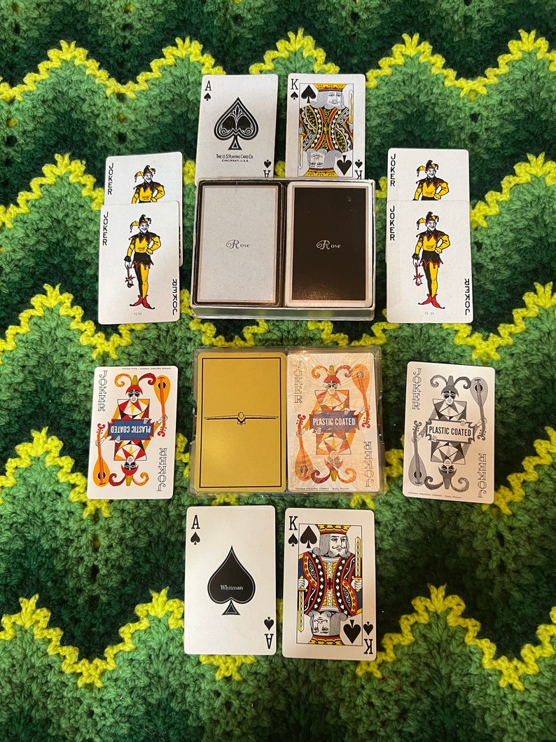 Vintage // Double Deck Playing Cards - Etsy
