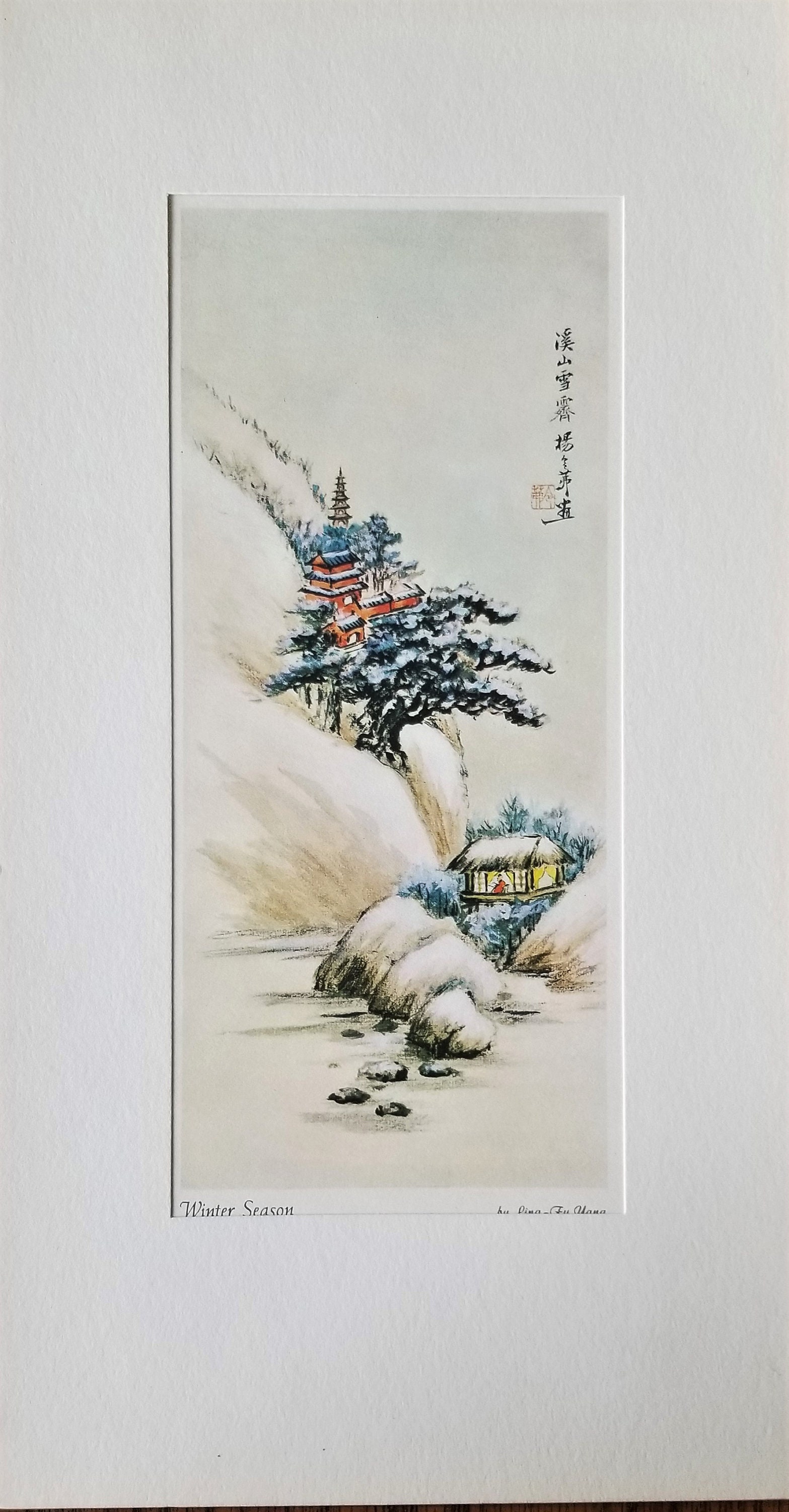 Vintage Chinese, Ling Fu Yang, Seasonal Prints, Spring, Summer, Autumn ...