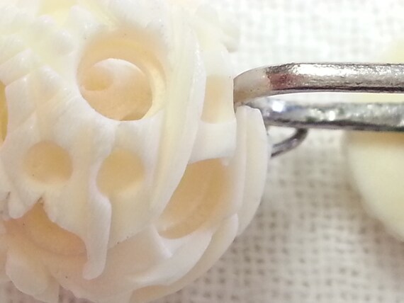 Vintage, faux Ivory, Chinese puzzle box silver tone m… - Gem