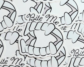 Vampire Teeth Sticker - Etsy
