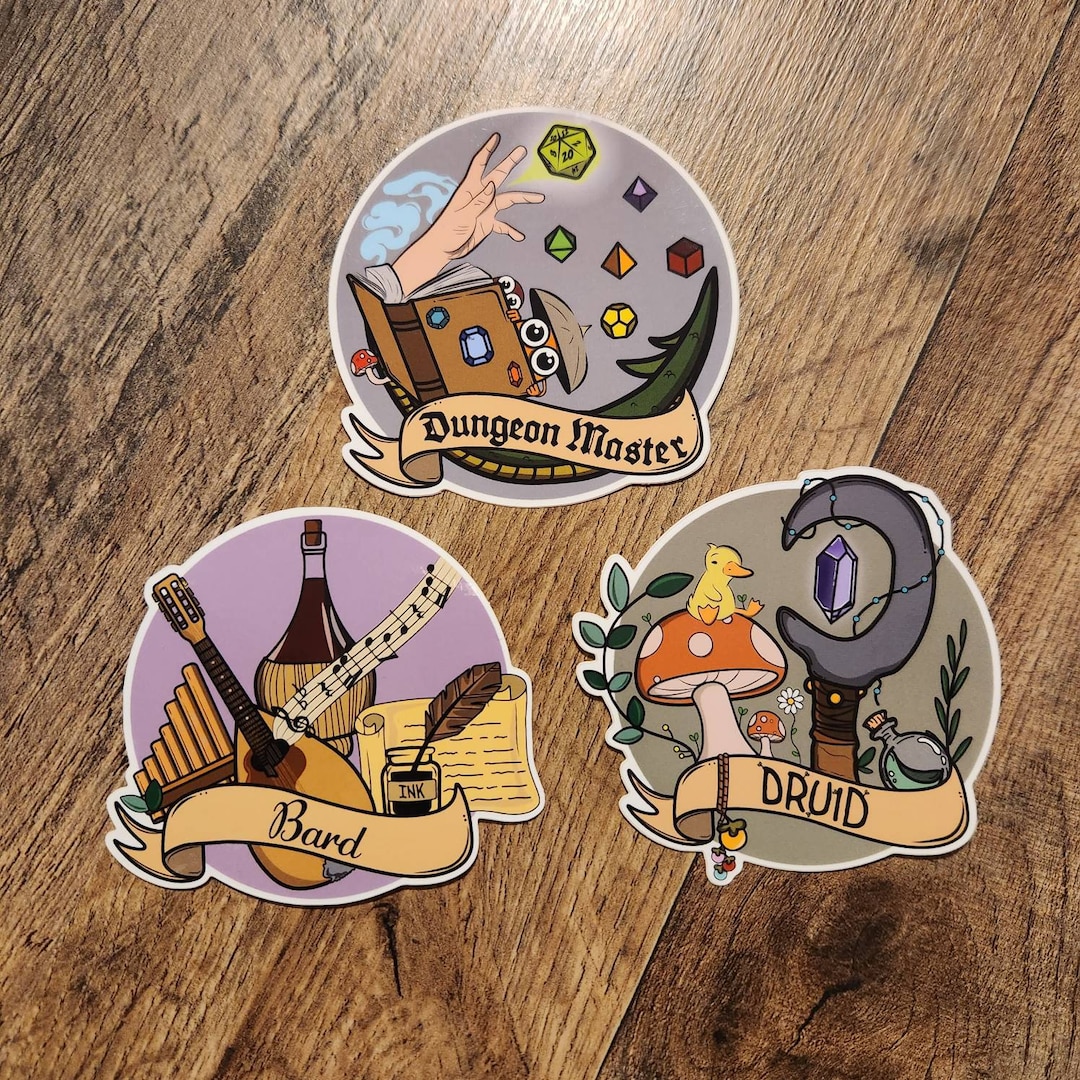 Dnd Class Stickers - Etsy