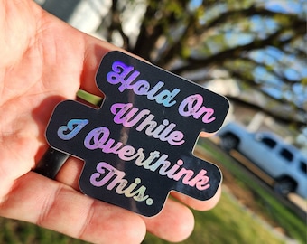 Overthinking Vinyl Sticker Modern Laptop Sticker Cute Water - Etsy