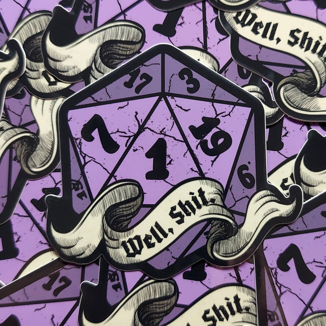 Critical Fail D20 Stickers - Etsy