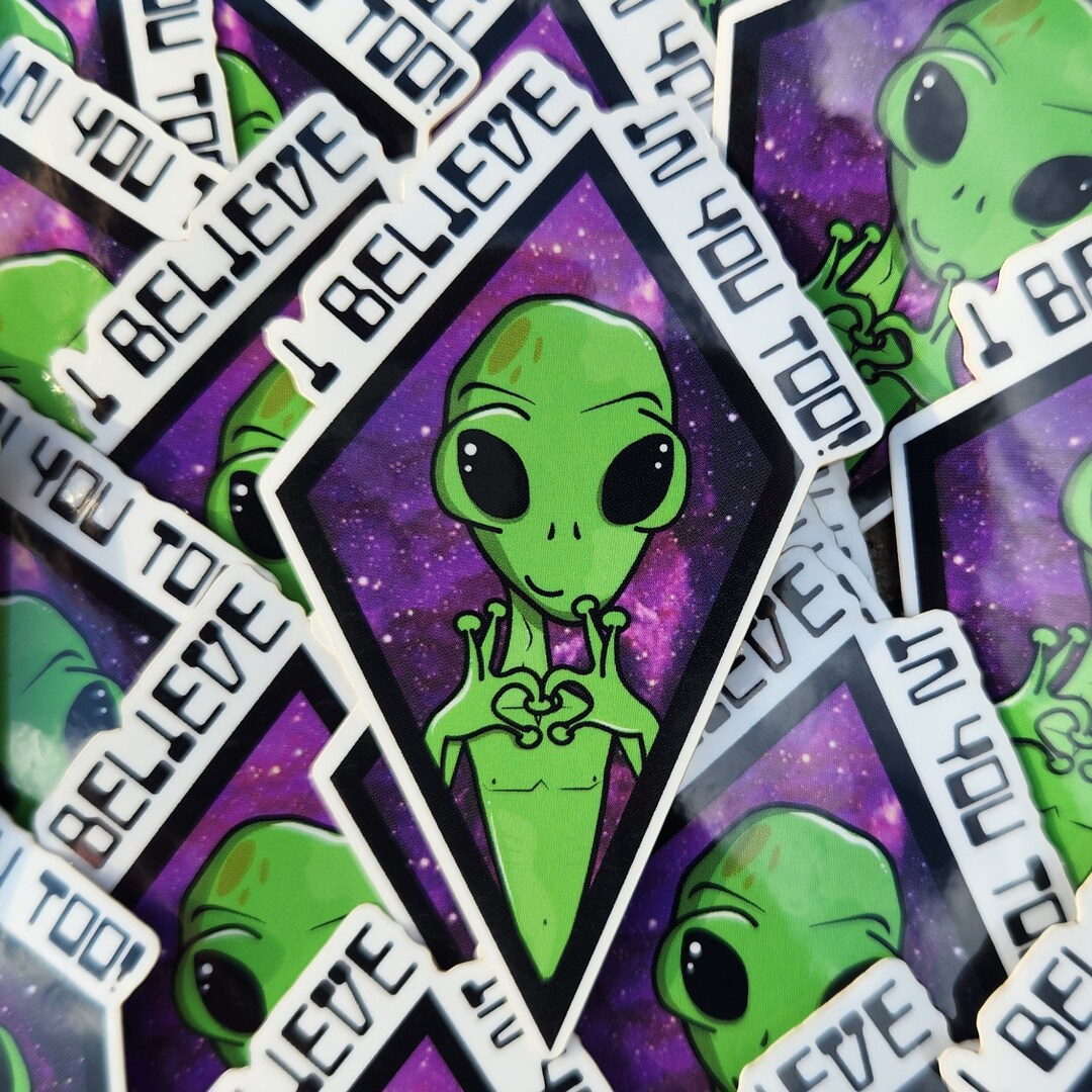 Emotional Support Alien Sticker - Etsy