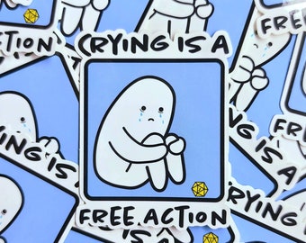 Crying is a Free Action - Etsy