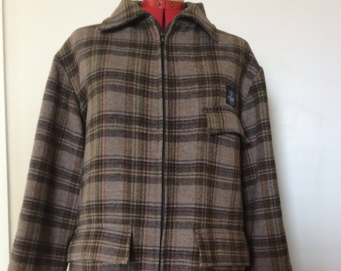 Swanndri Wool Rover Jacket Olive Green, Blue Grey Plaid Woolen Woollen ...