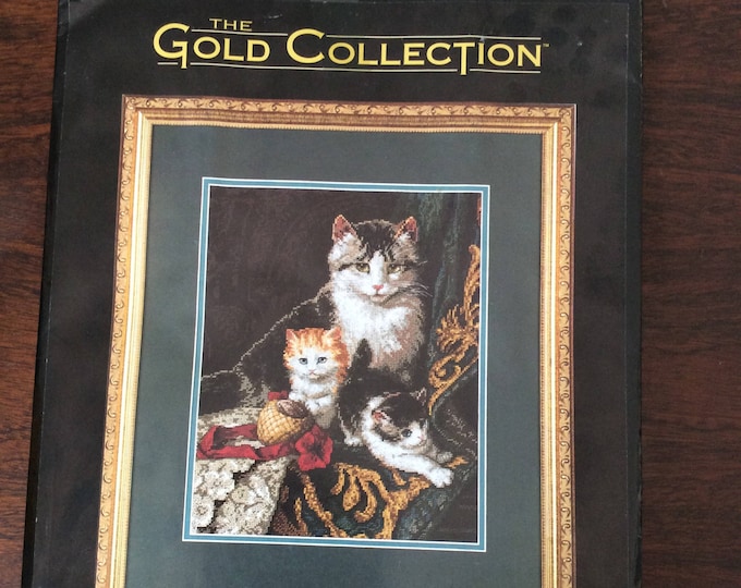The Gold Collection Dimensions Captivating Felines Counted Cross Stitch ...