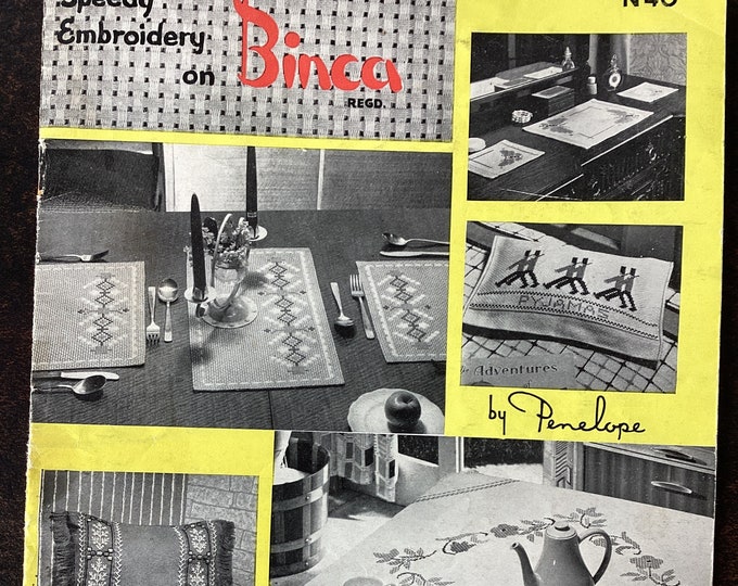 1960s Speedy Embroidery on Binca and Bincarette by Penelope Book 40 ...