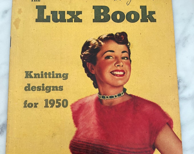 The Lux Book Knitting Designs for 1950 Pattern Book, Angora Sweater ...