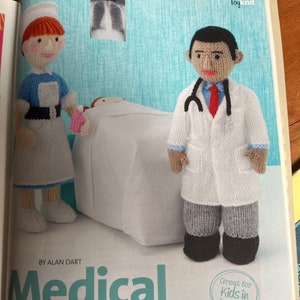 Alan Dart Nurse & Doctor Medical Miracles Toy Knitting Pattern, Simply ...